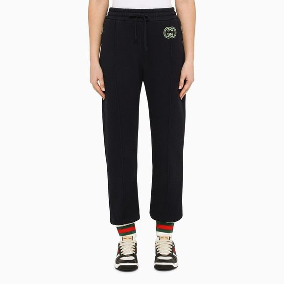 Gucci | Pants & Jumpsuits | Gucci Petrol Blue Jogging Trousers With Web ...